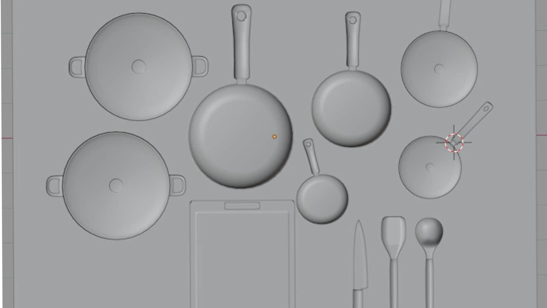 Kitchen Cookware Set - 3D Model by Evelyns 3D Creations