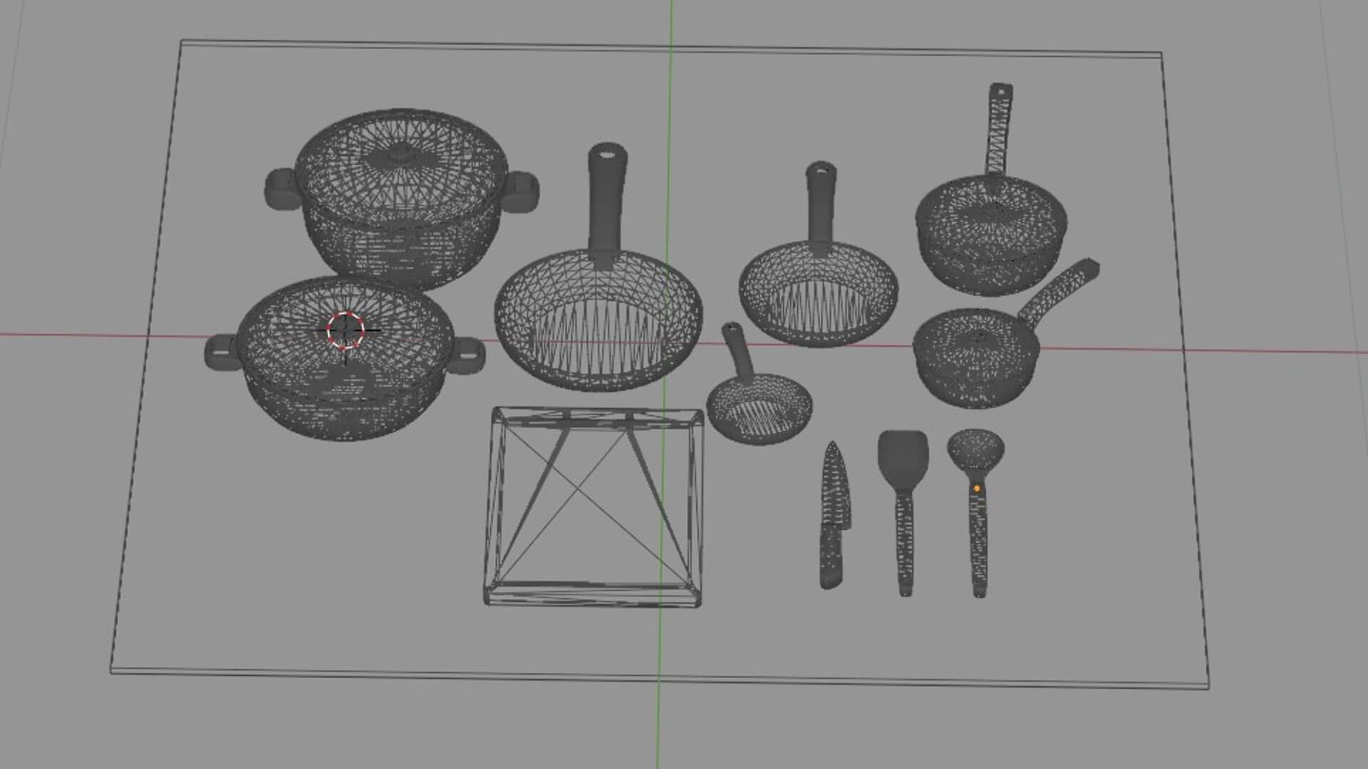 Kitchen Cookware Set - 3D Model by Evelyns 3D Creations