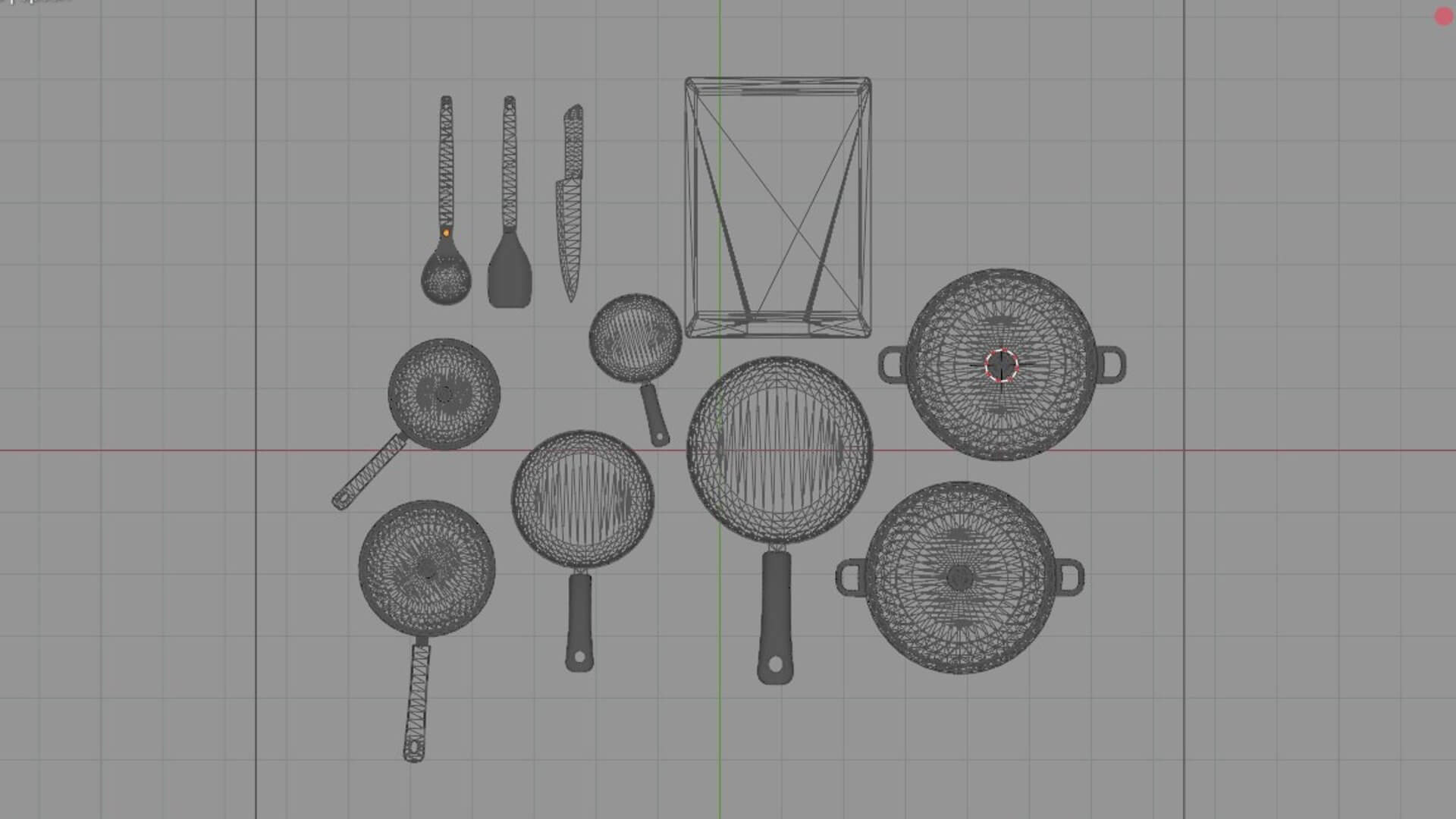 Kitchen Cookware Set - 3D Model by Evelyns 3D Creations
