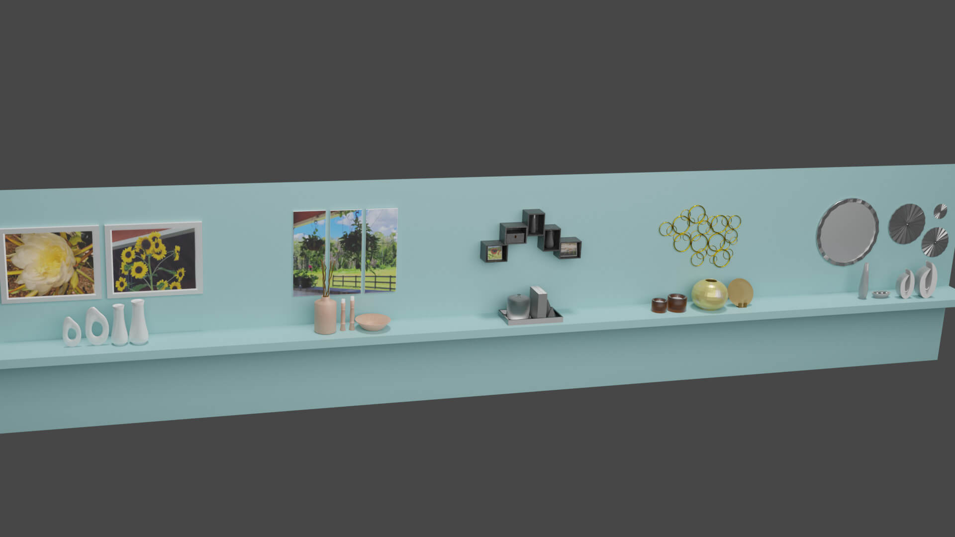 Living Room Decor - 3D Model by Evelyns 3D Creations