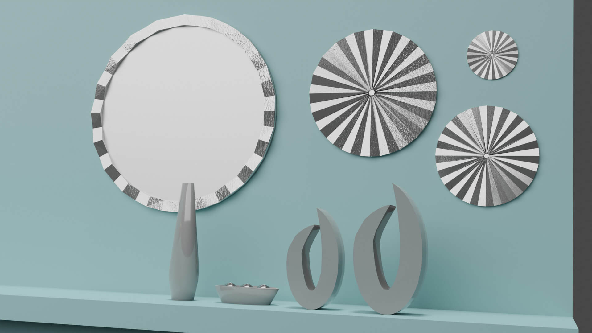 Living Room Decor - 3D Model by Evelyns 3D Creations