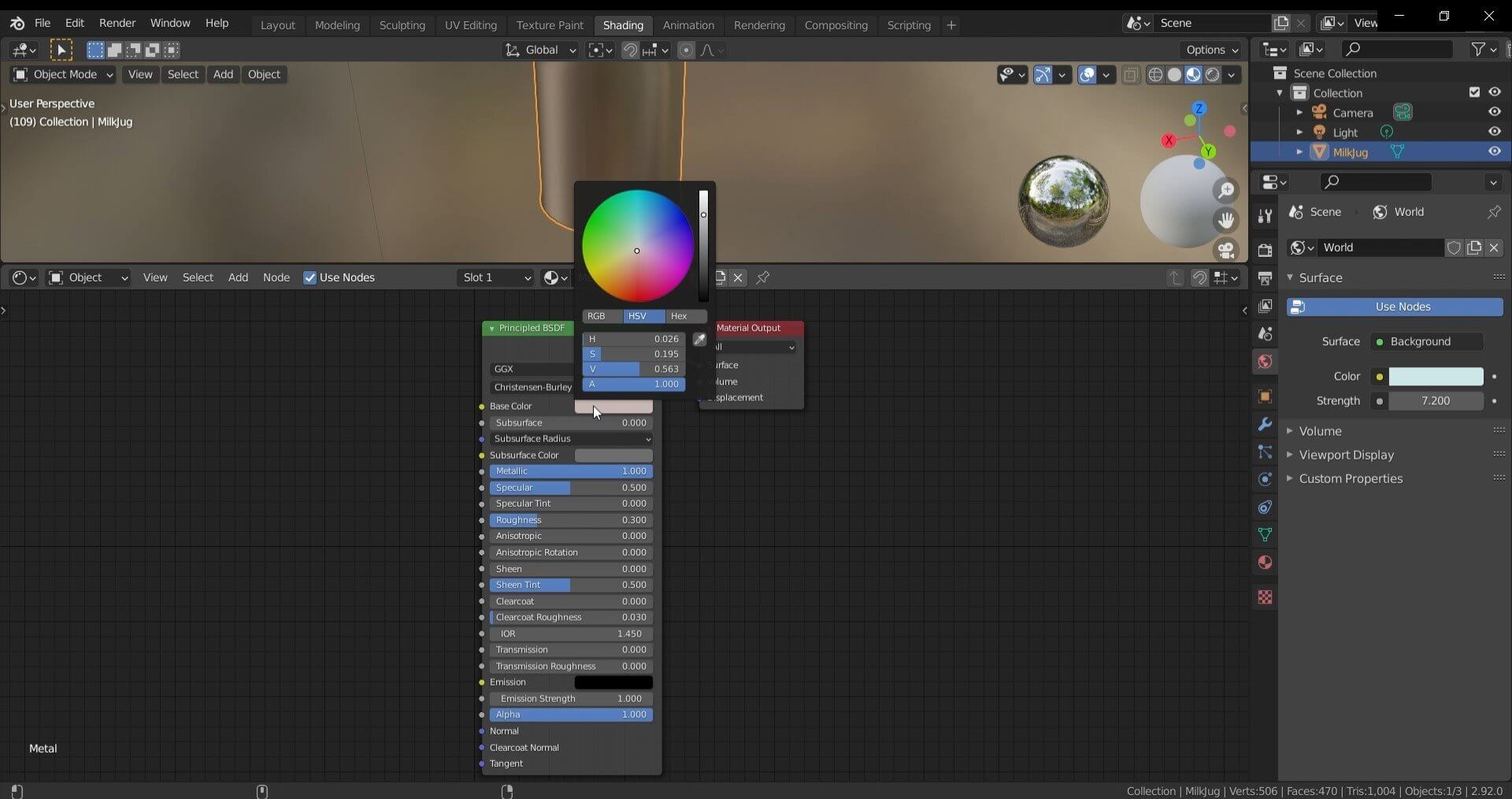 Metal Milk Jug - Free 3D Model by Evelyns 3D Creations