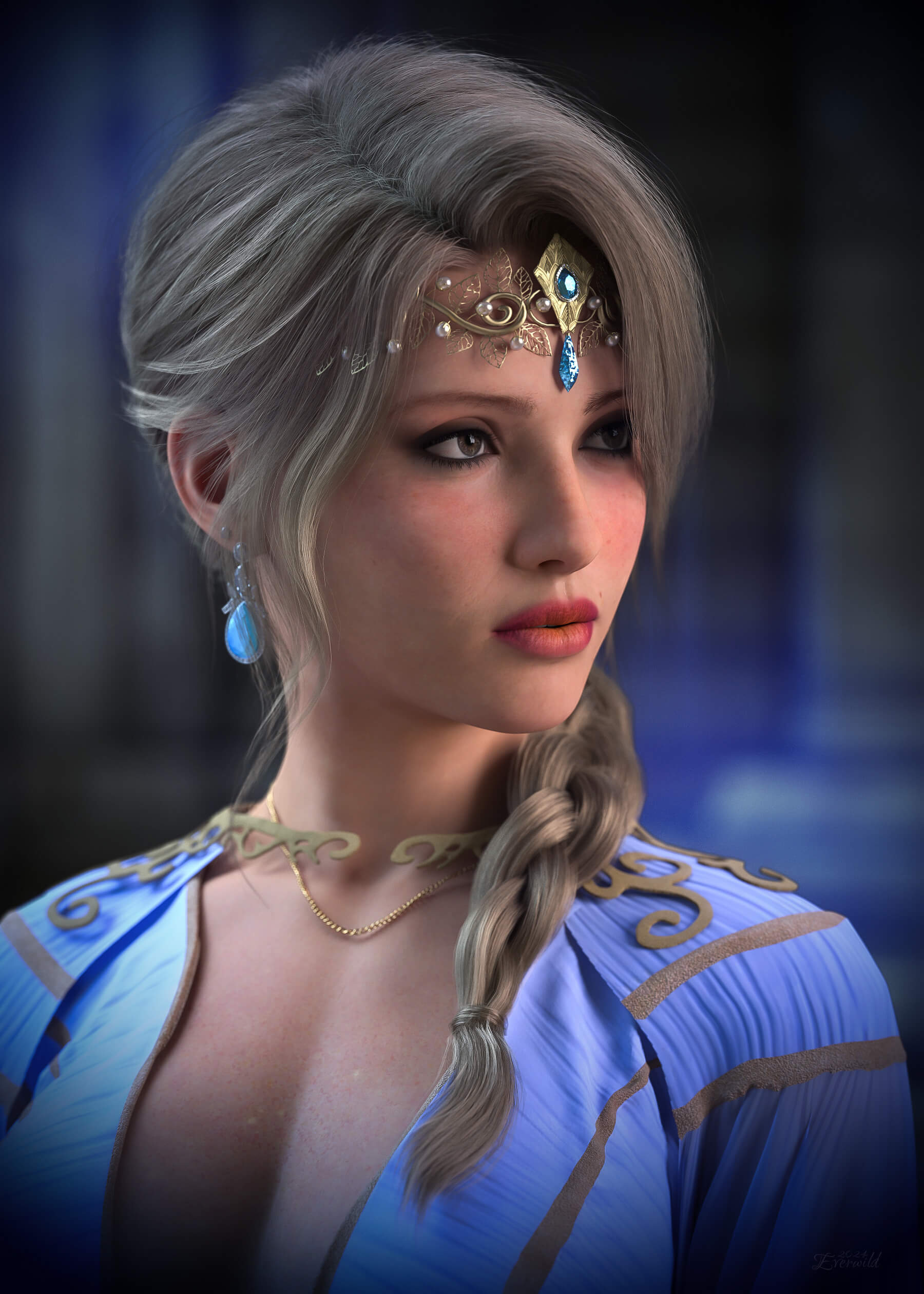 Princess Breena Trevian 3D Render, Digital Art by Everwild
