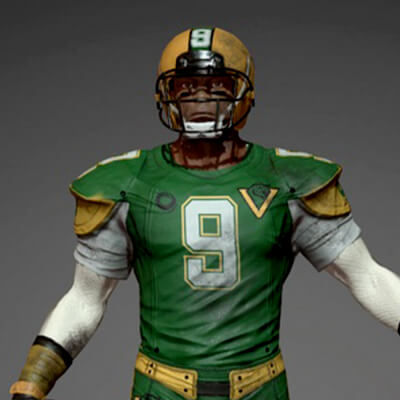 American Footballer Football Player 2in1 Modular - 3D Model by Evin store