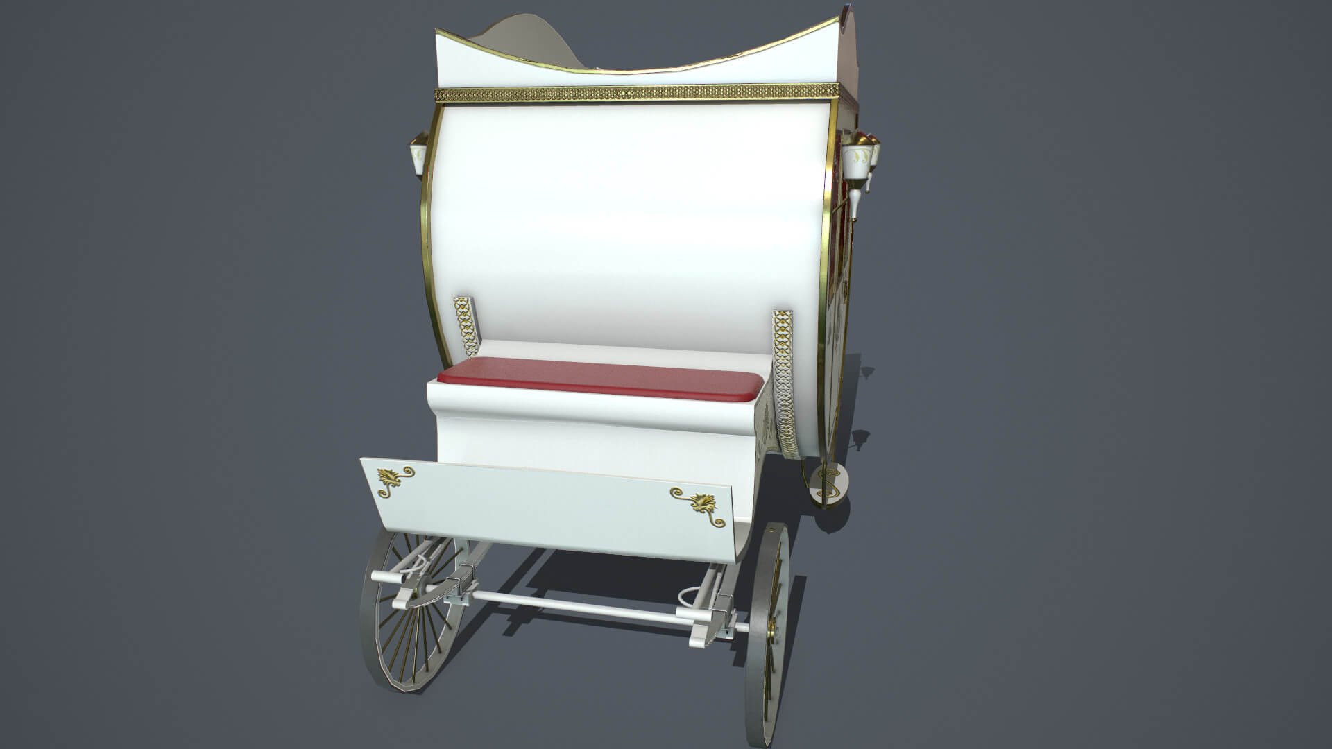 Antique Carriage PBR - 3D Model by Evrika