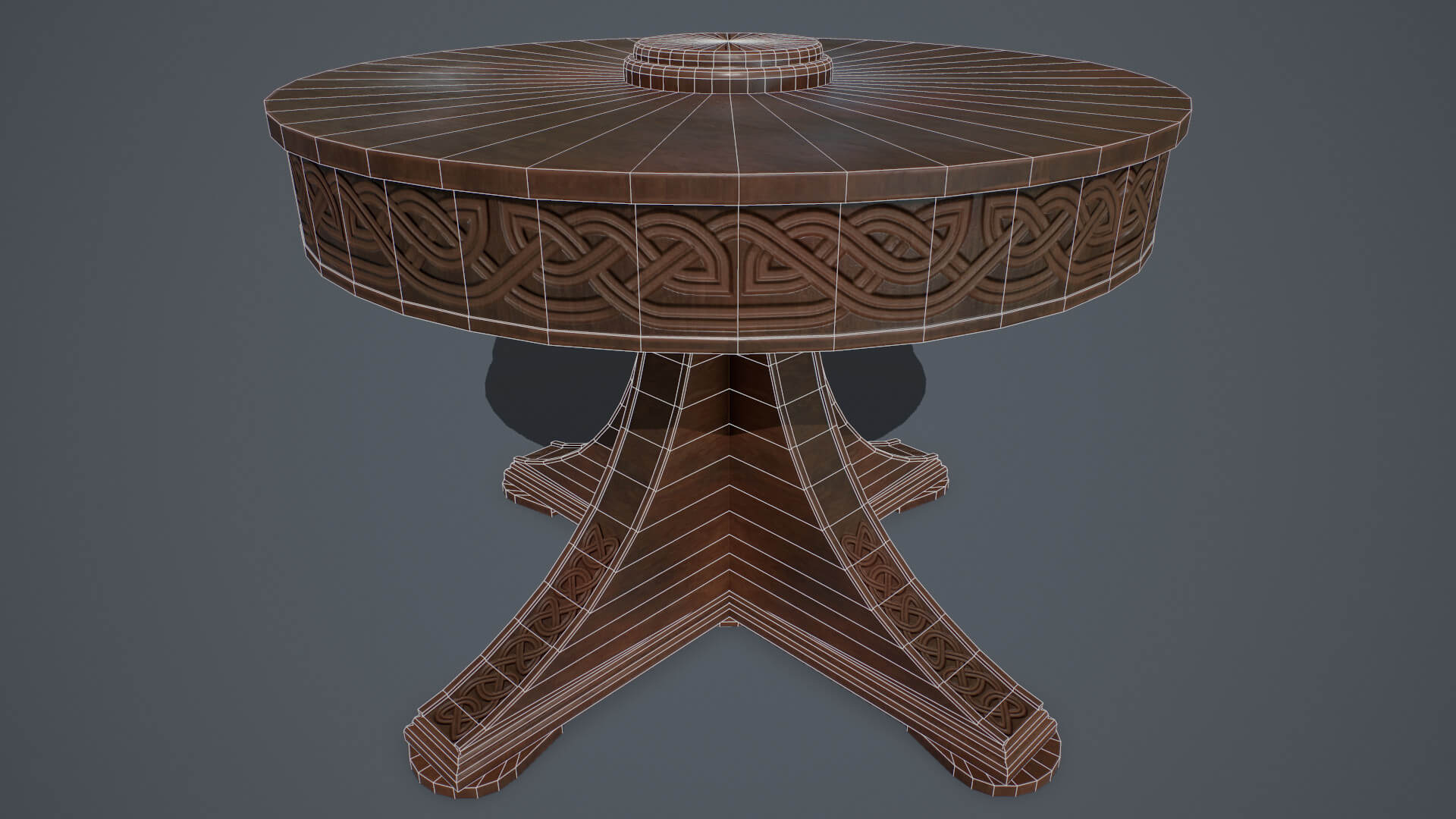 Antique Table PBR - 3D Model by Evrika