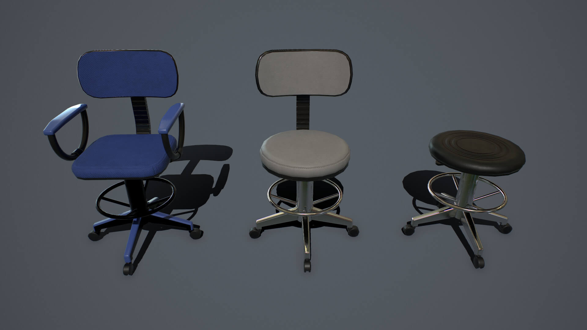 Computer Chair PBR - 3D Model by Evrika