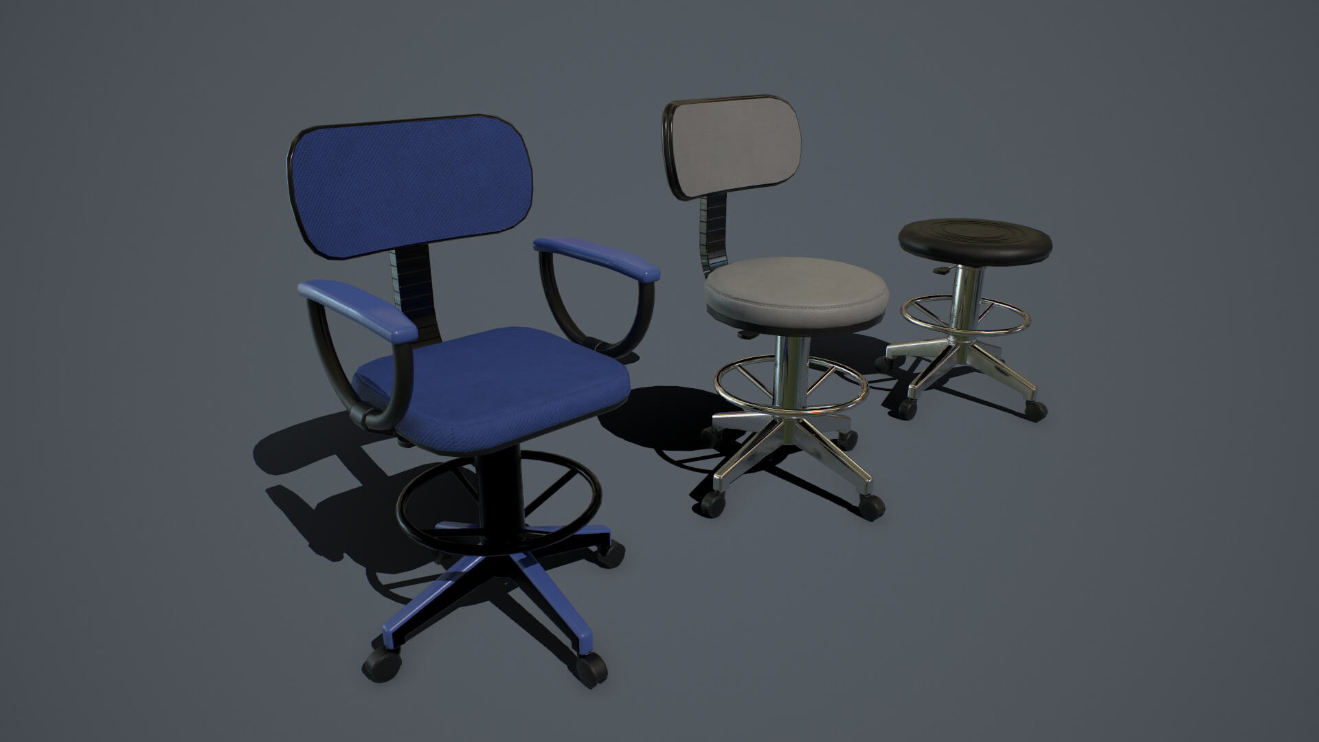 Computer Chair PBR - 3D Model by Evrika