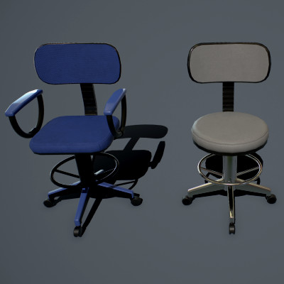 Computer Chair PBR - 3D Model by Evrika