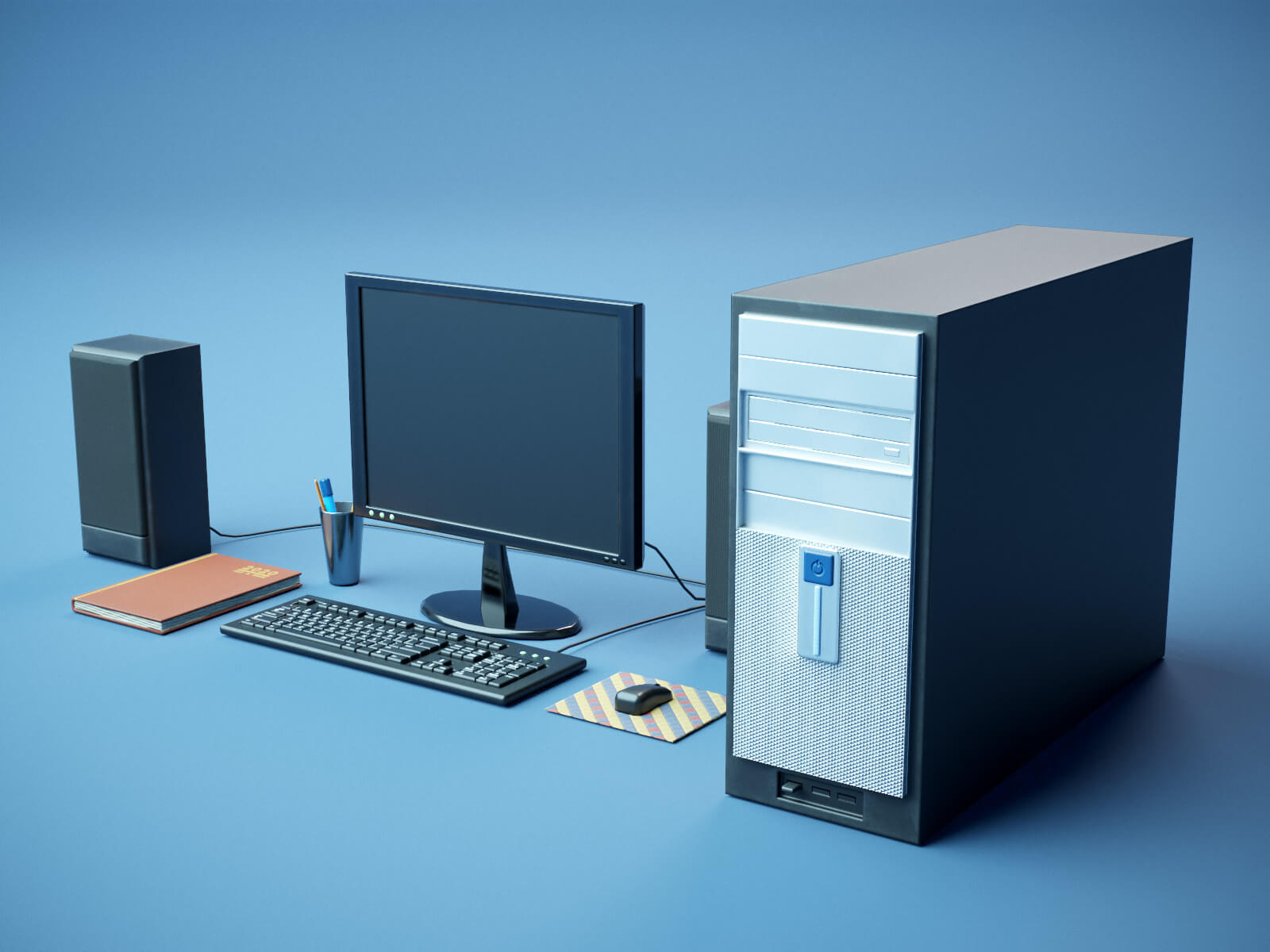 Computer PBR Computer - 3D Model by Evrika