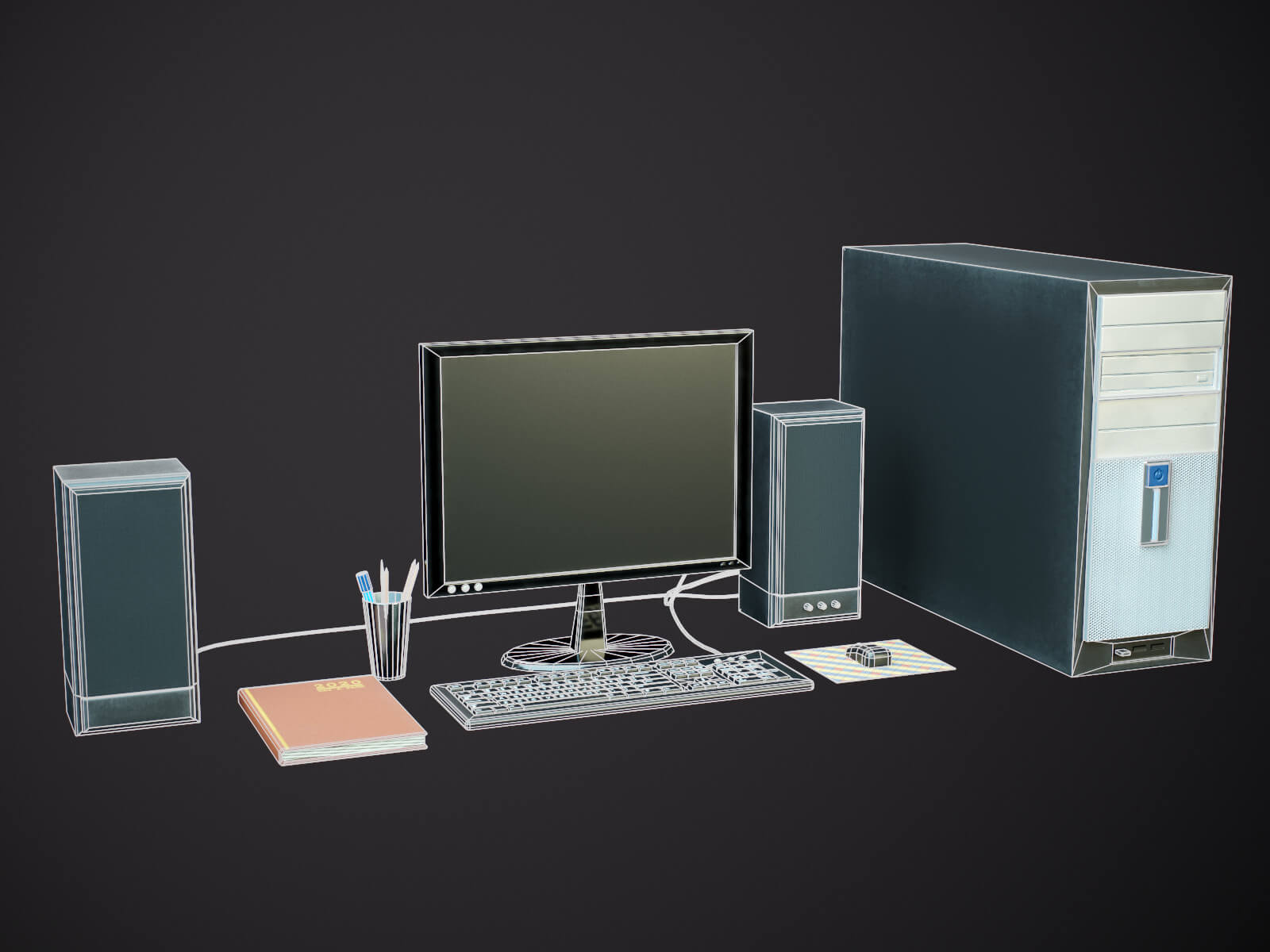 Computer PBR Computer - 3D Model by Evrika