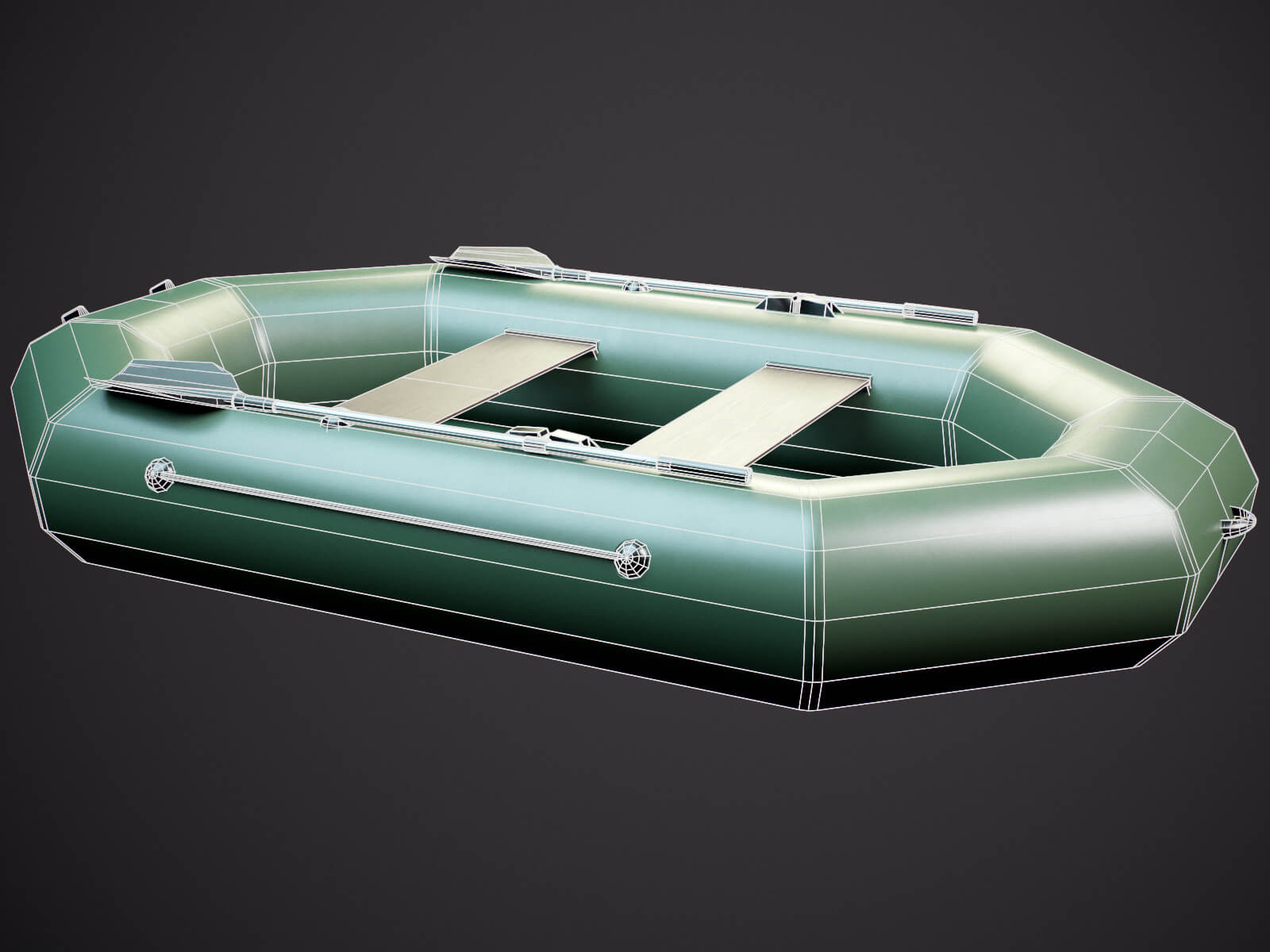 Inflatable Boat Grin PBR - 3D Model by Evrika