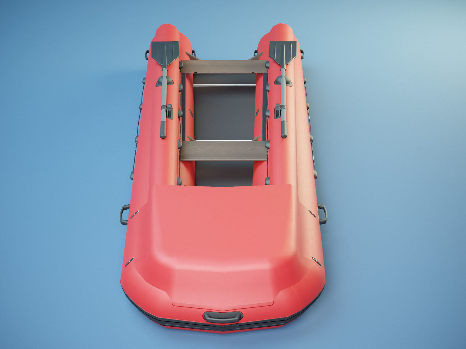 Inflatable Boat Red PBR - 3D Model by Evrika
