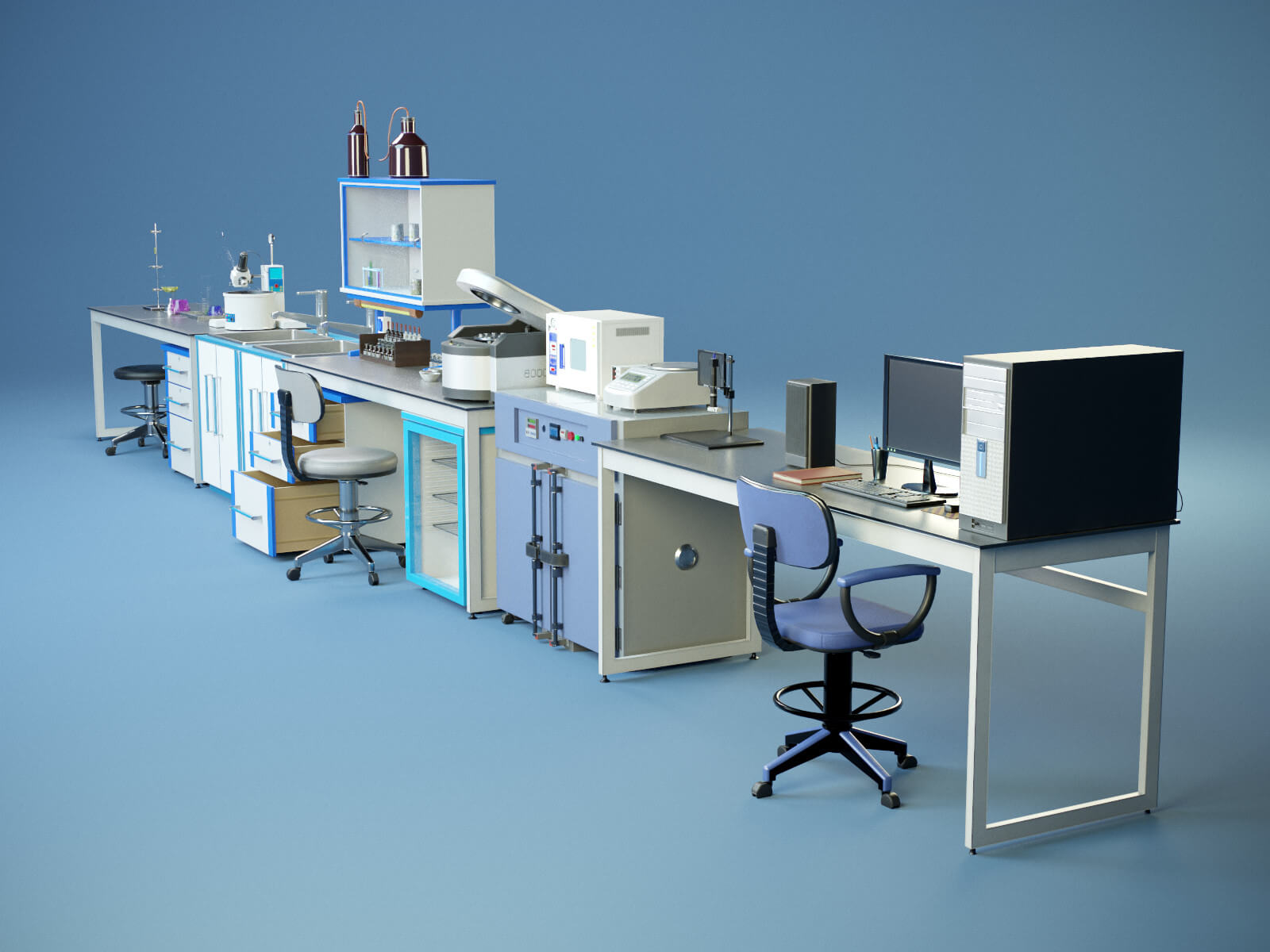 Laboratory Pack PBR - 3D Model by Evrika