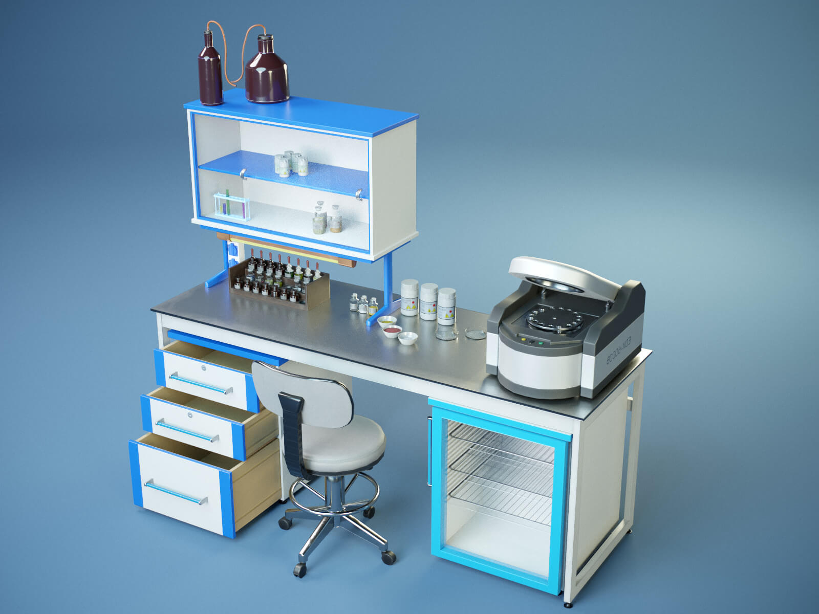 Laboratory Pack PBR - 3D Model by Evrika