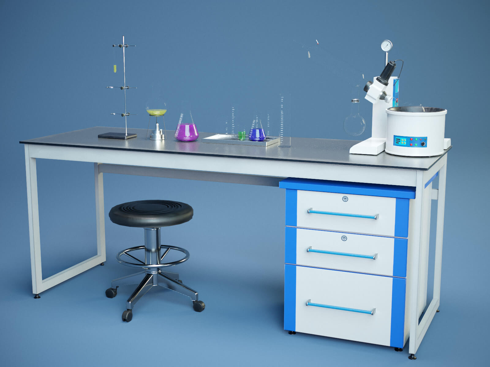 Laboratory Pack PBR - 3D Model by Evrika