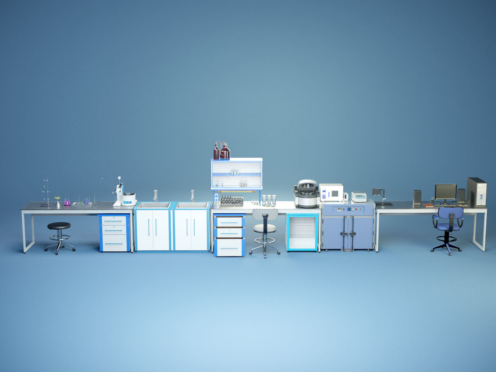 Laboratory Pack PBR - 3D Model by Evrika