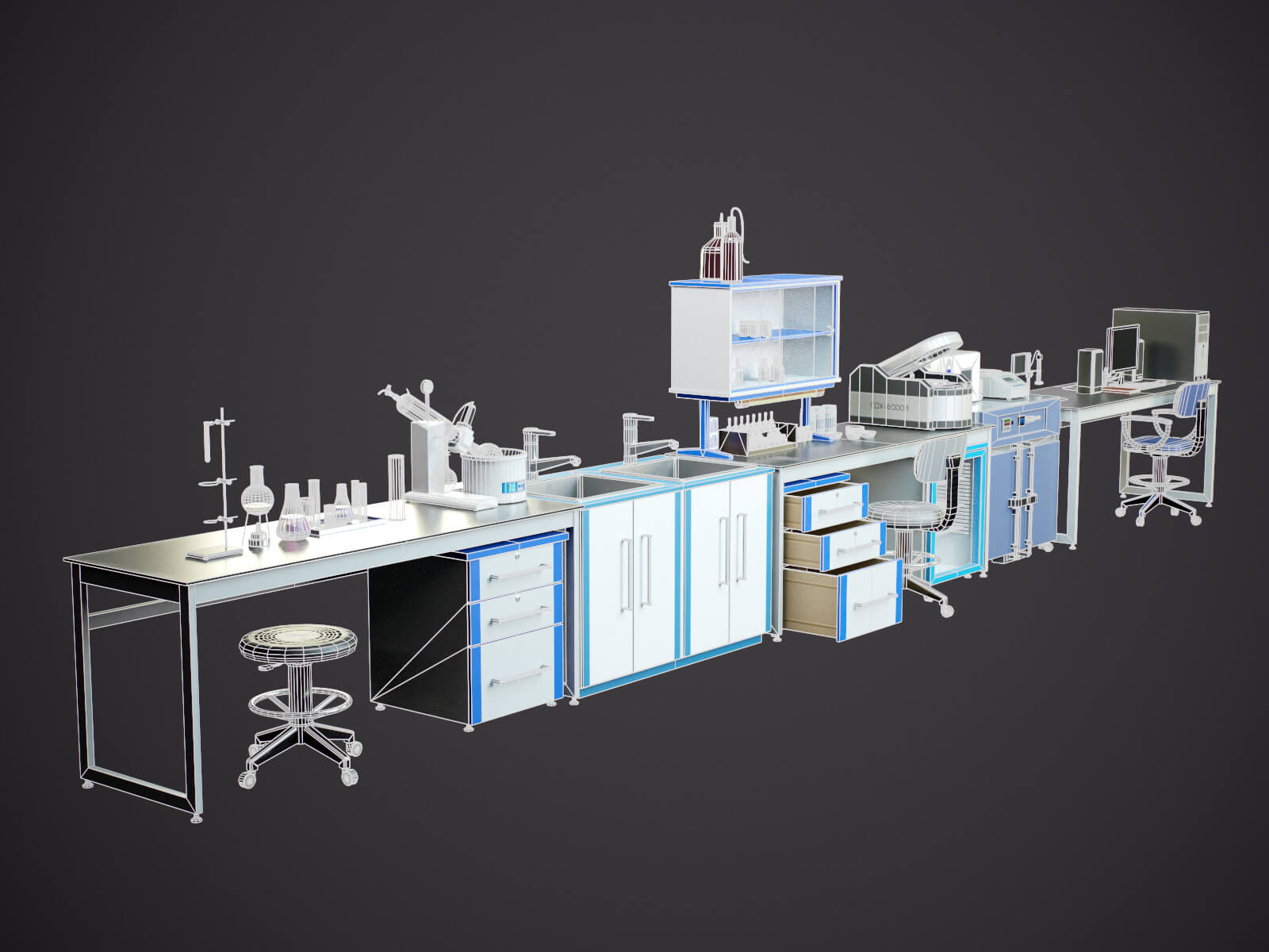 Laboratory Pack PBR - 3D Model by Evrika