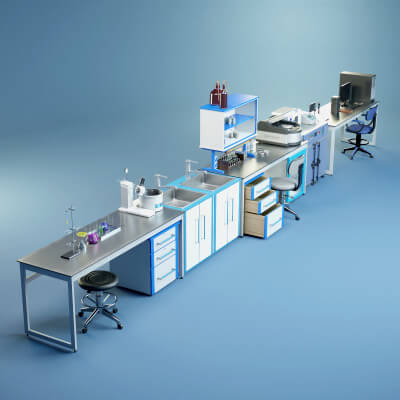 Laboratory Pack PBR - 3D Model by Evrika