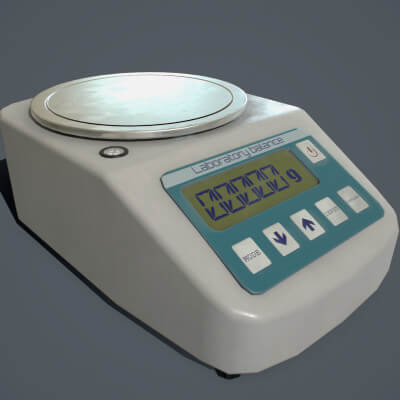 Laboratory Balance PBR - 3D Model by Evrika