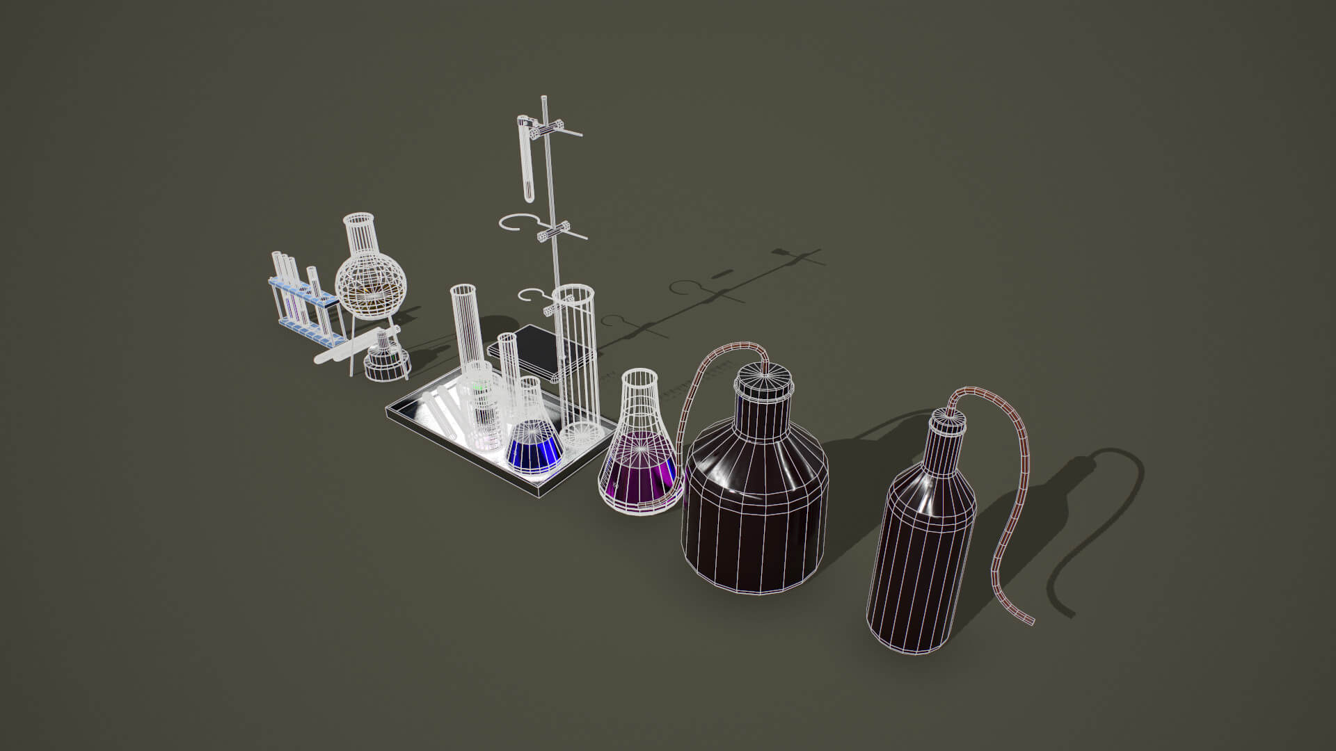 Laboratory Glassware PBR - 3D Model by Evrika