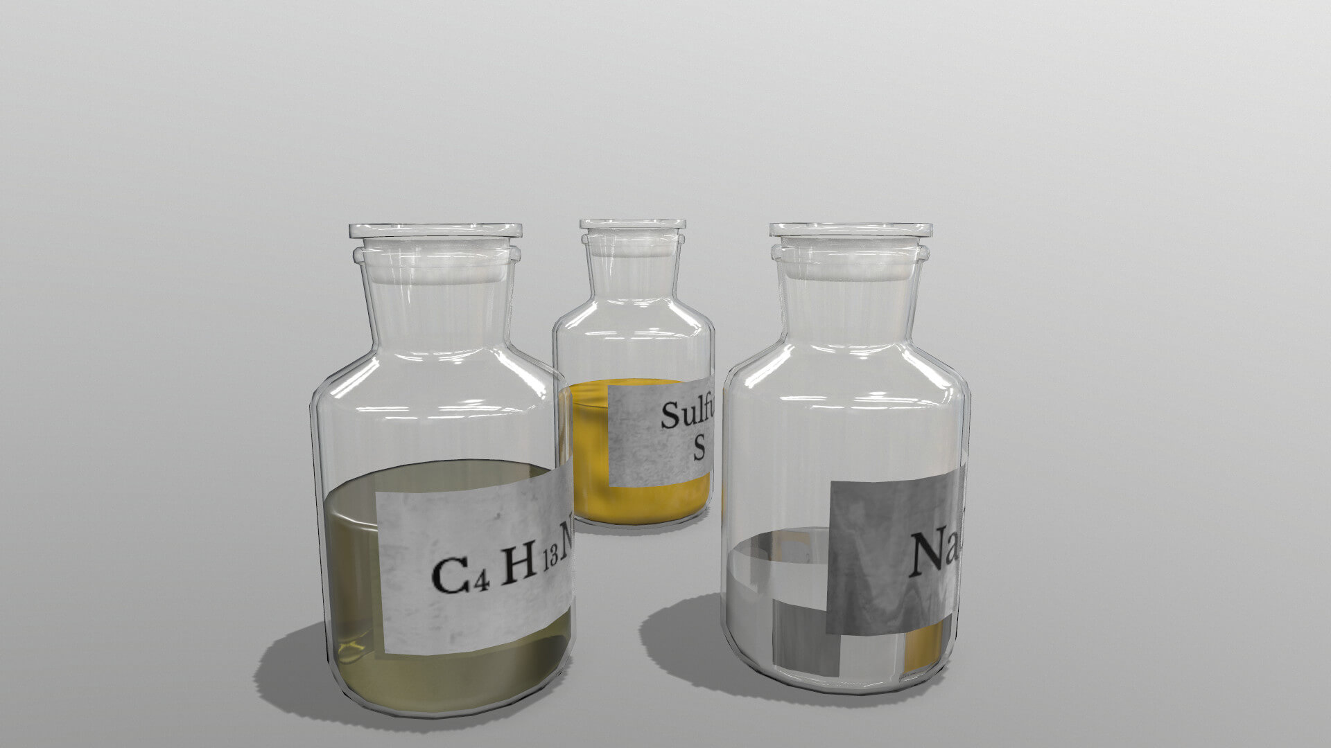 Laboratory Reagents PBR - 3D Model by Evrika