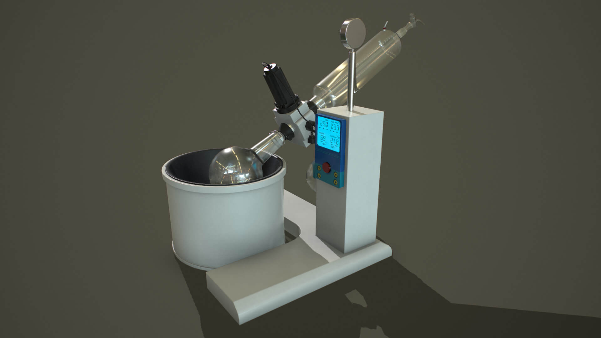 Laboratory Rotary Evaporator PBR - 3D Model by Evrika