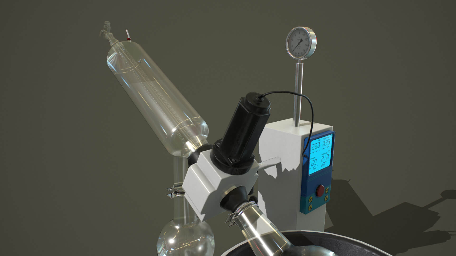 Laboratory Rotary Evaporator PBR - 3D Model by Evrika