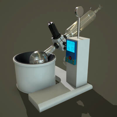 Laboratory Rotary Evaporator PBR - 3D Model by Evrika