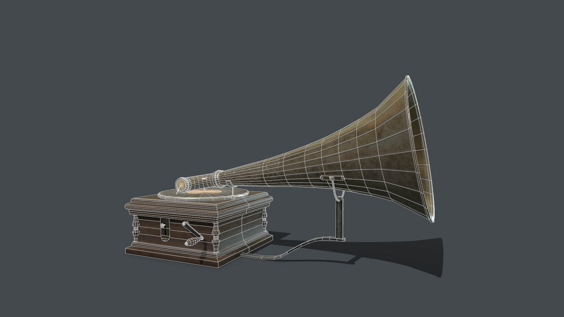 Old Gramophone PBR - 3D Model by Evrika