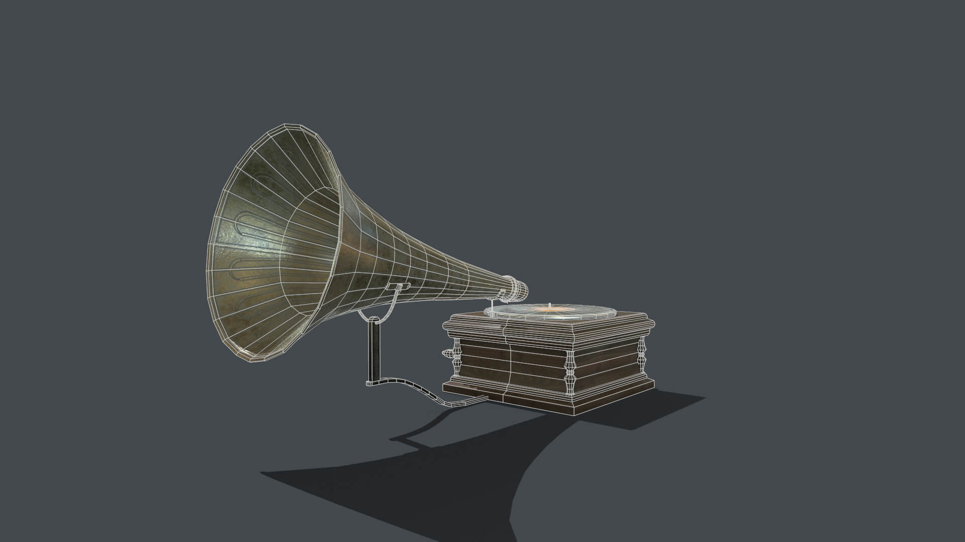 Old Gramophone PBR - 3D Model by Evrika