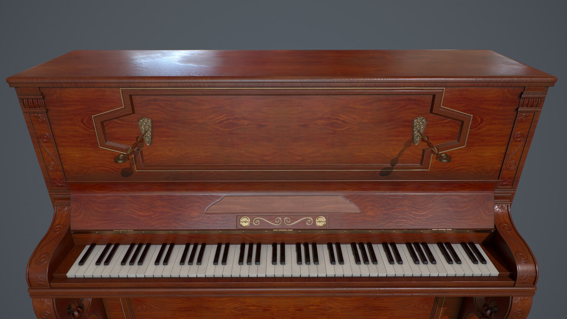 Old Piano PBR - 3D Model by Evrika