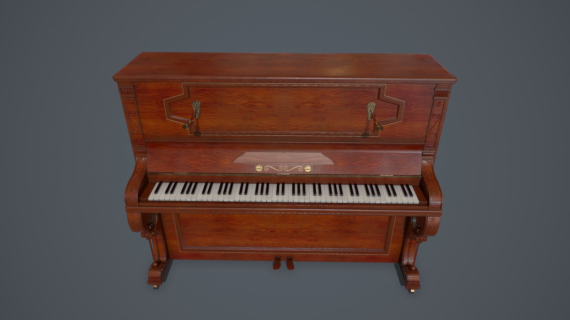 Old Piano PBR - 3D Model by Evrika