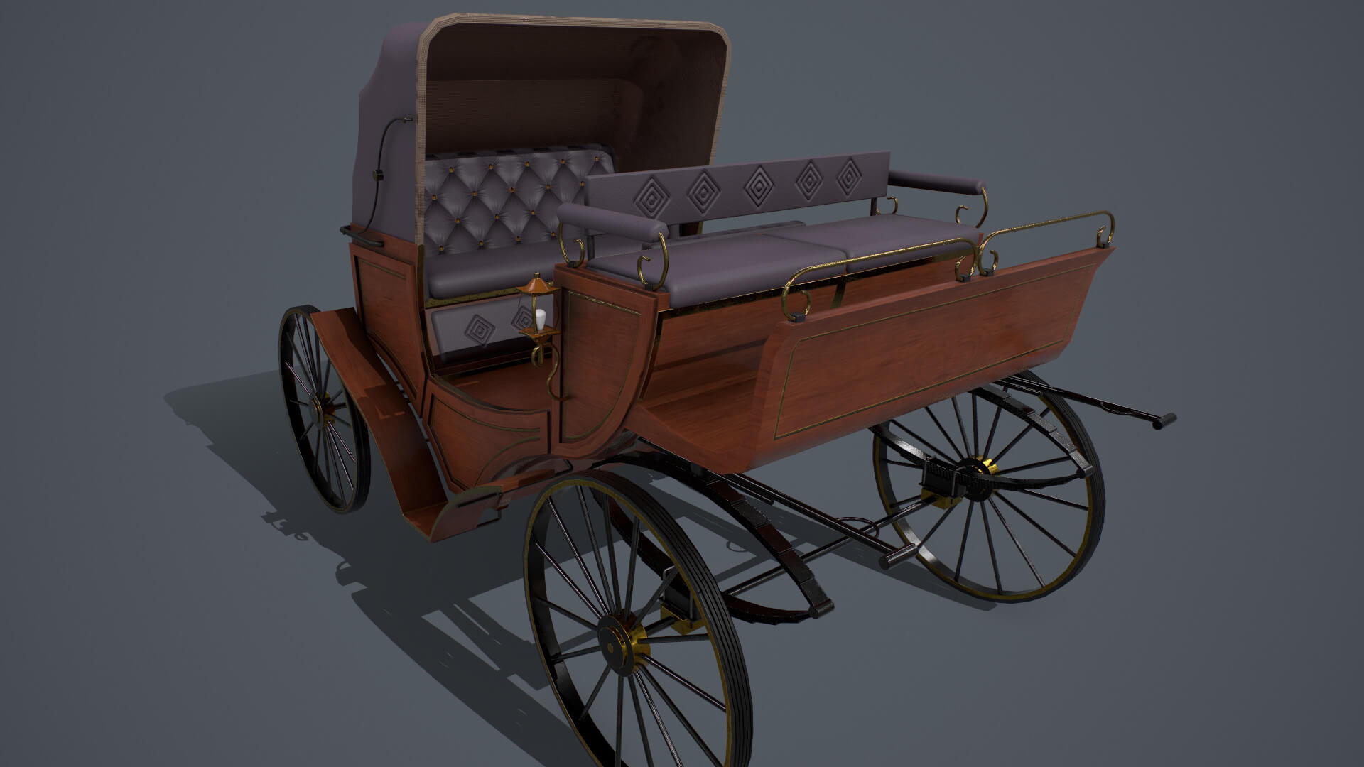 Retro Carriage PBR - 3D Model by Evrika