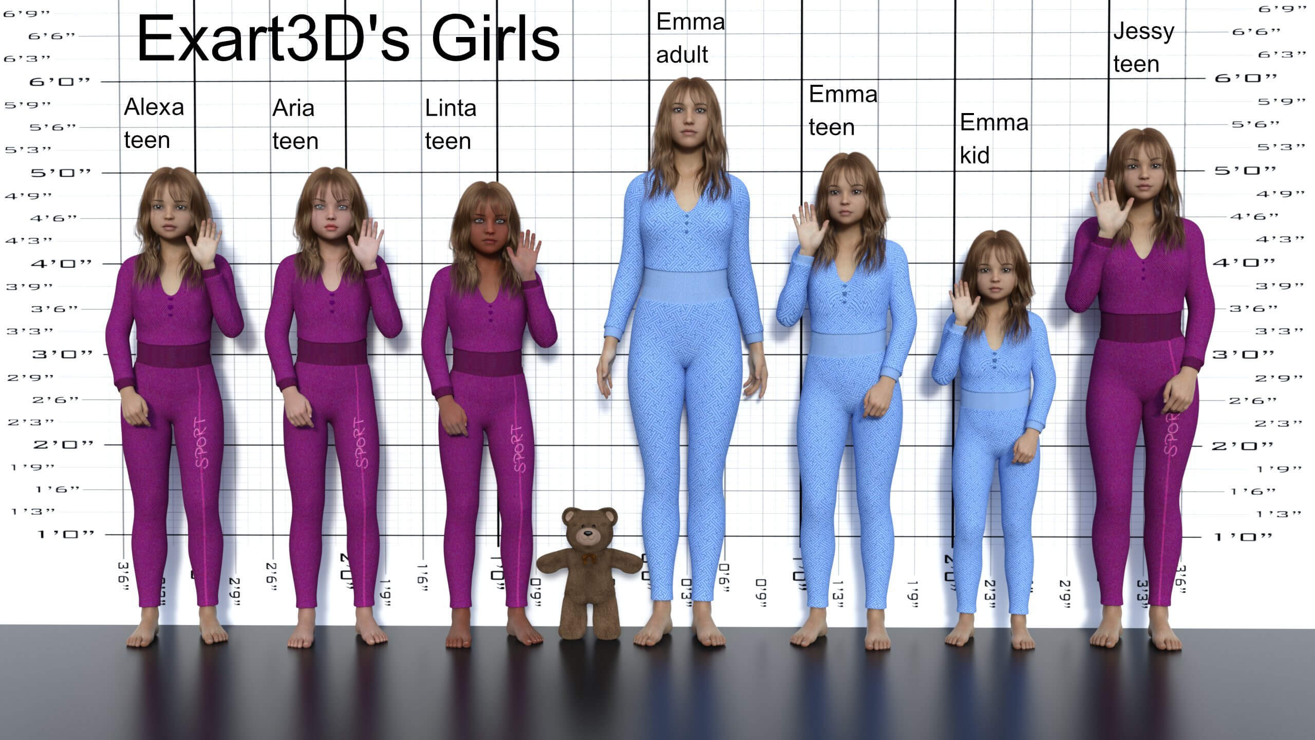 Emma Characters For Genesis 8 Female by Exart3D