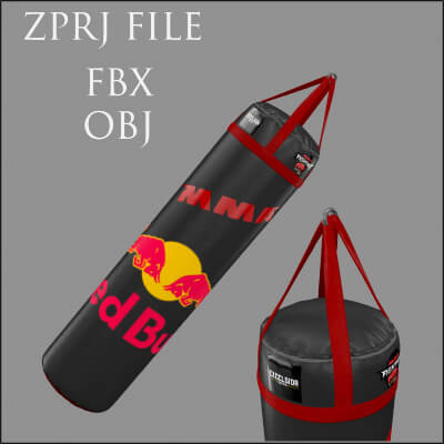 Boxing Heavy Punching Bag Realistic Sports ZPRJ File - 3D Model by ...