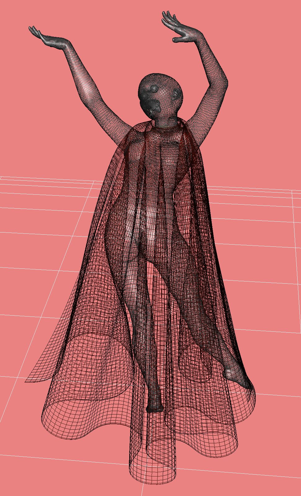 Capes WIP Difficult Poses 3D Render, Digital Art by Excessive