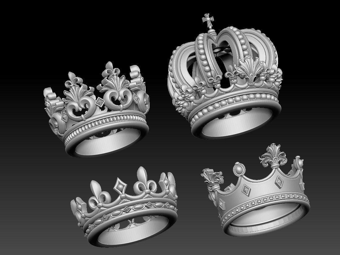 Crowns - 3D Print Model by Explorer