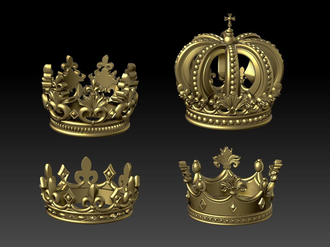 Crowns - 3D Print Model by Explorer