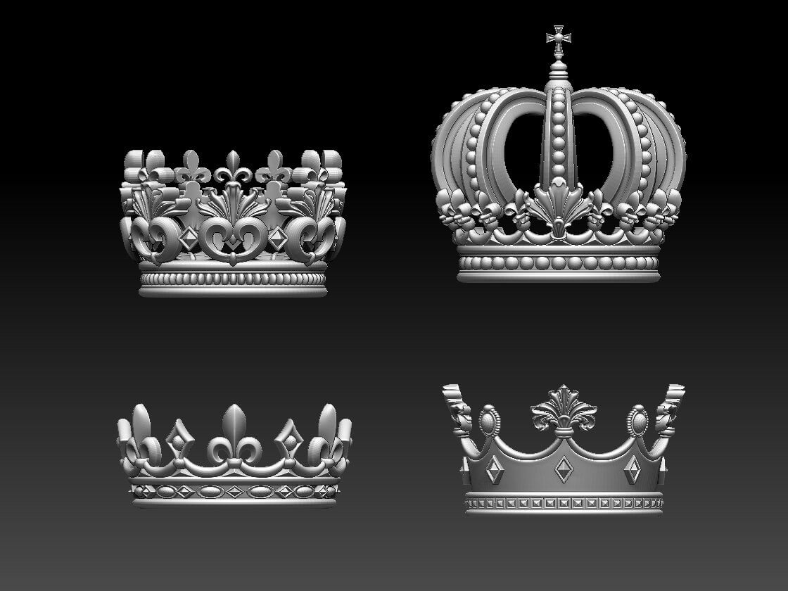 Crowns - 3D Print Model by Explorer