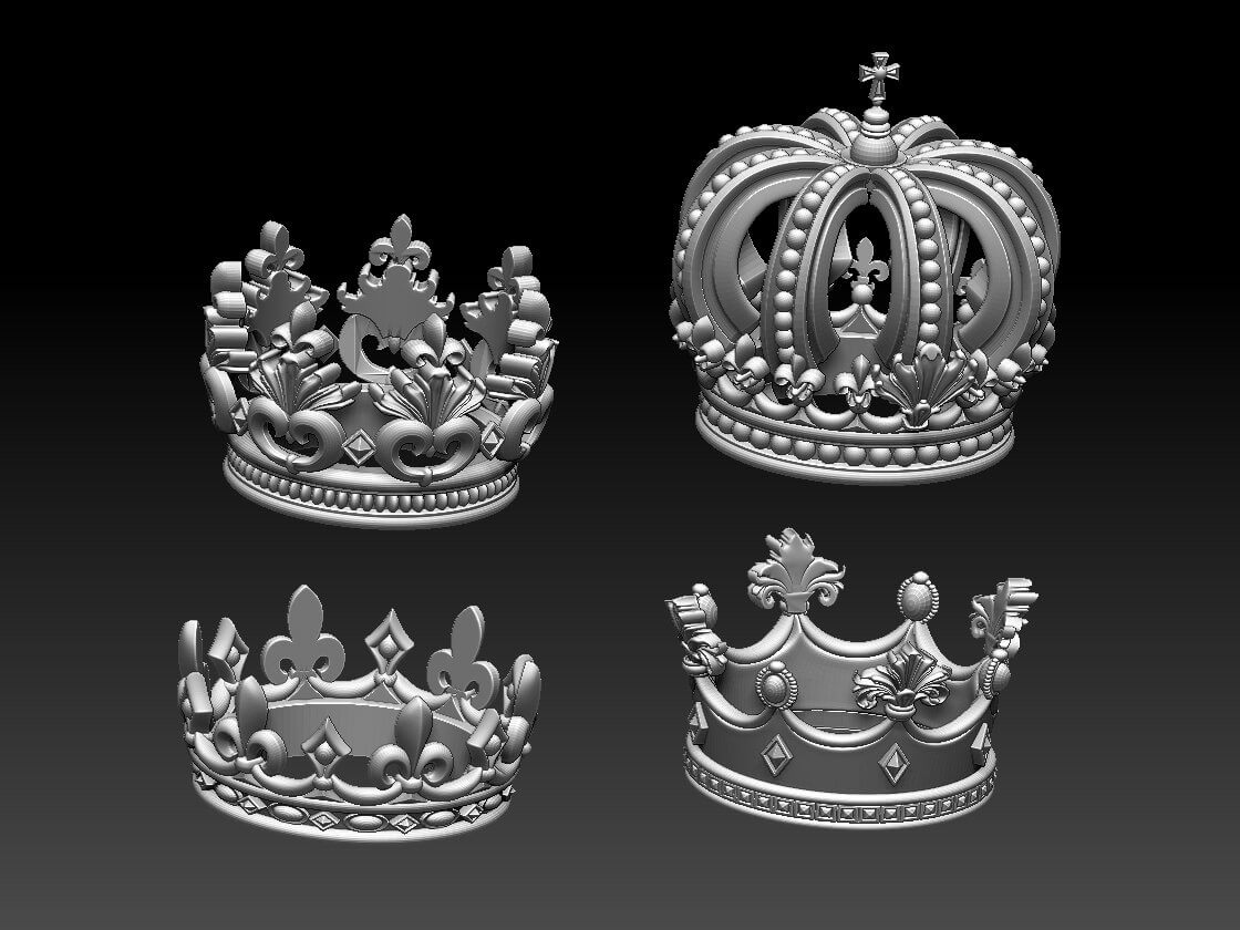 Crowns - 3D Print Model by Explorer