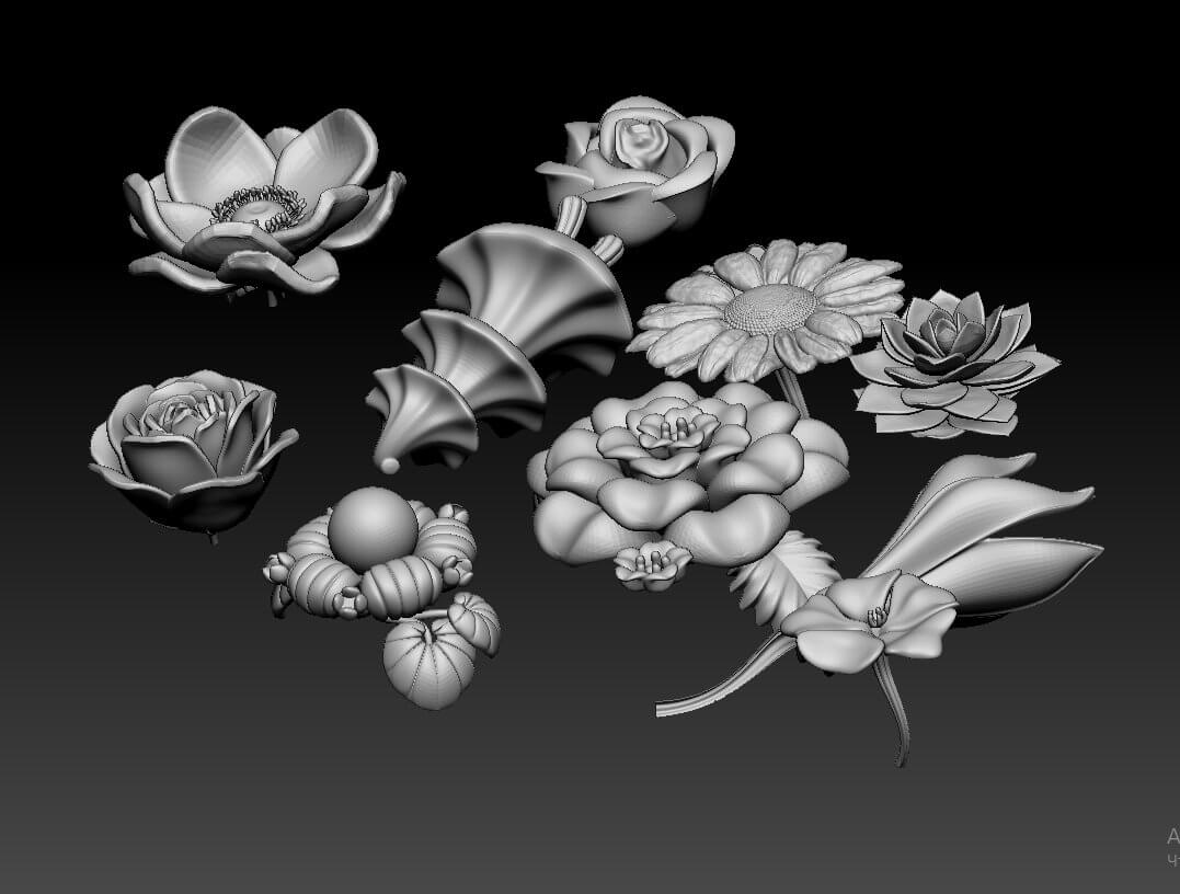 Flowers - 3D Print Model by Explorer