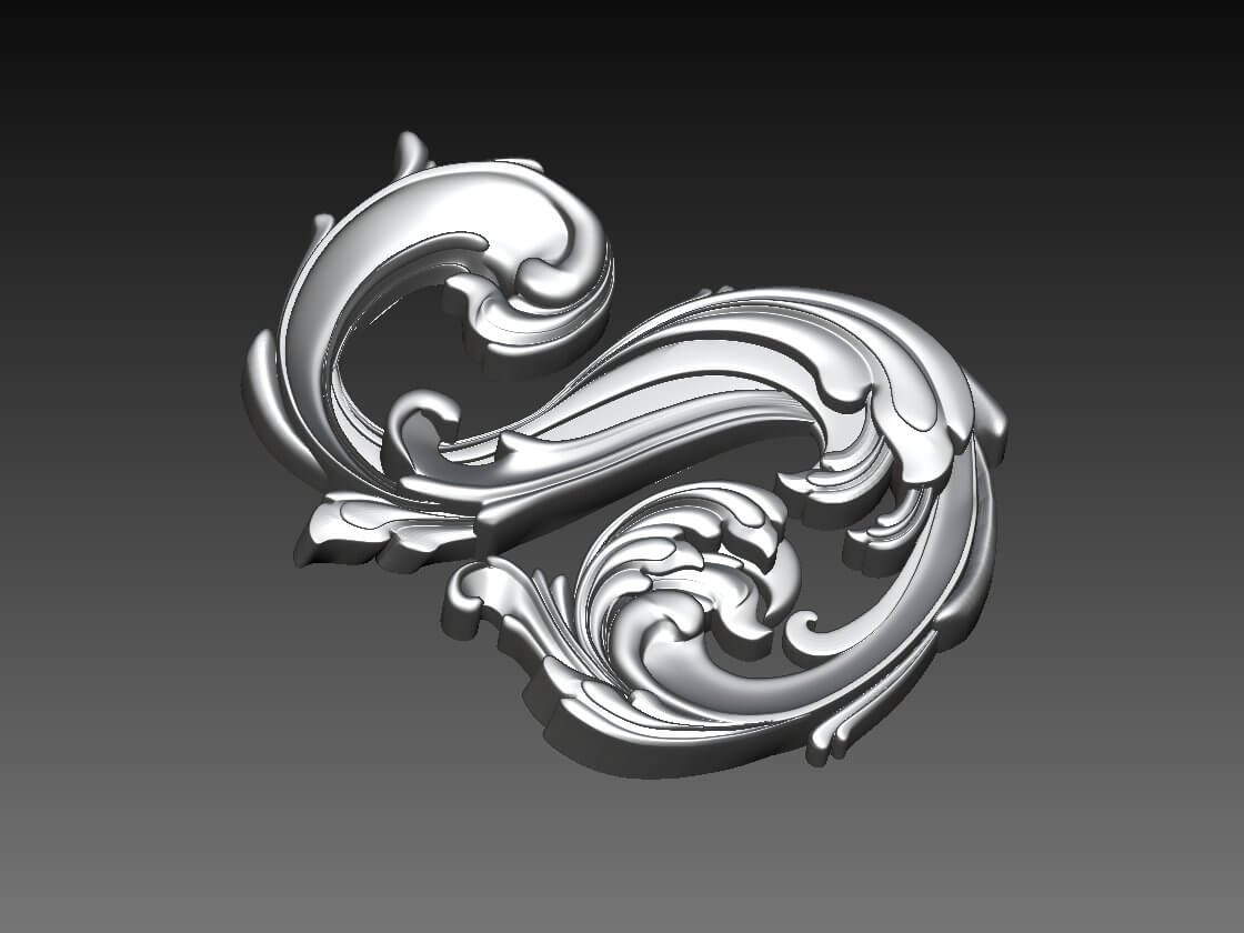 Letter "S" Decoration - 3D Model by Explorer