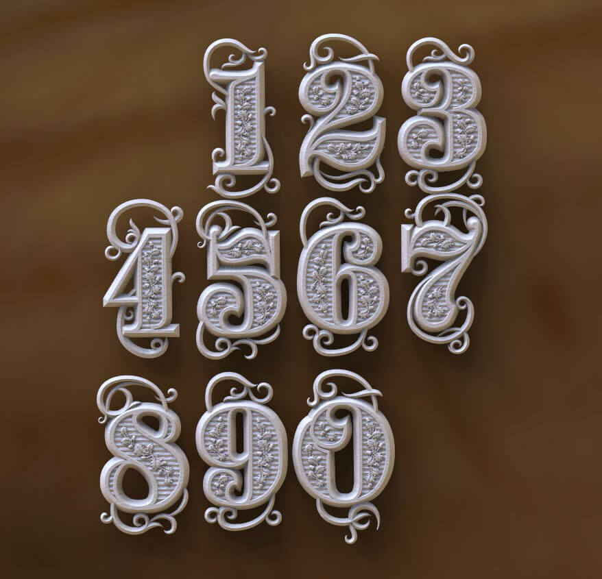 Numbers - 3D Print Model by Explorer
