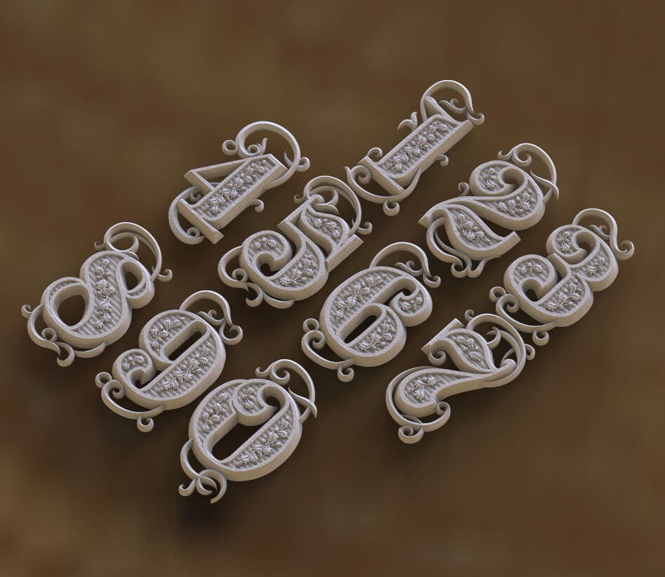 Numbers - 3D Print Model by Explorer