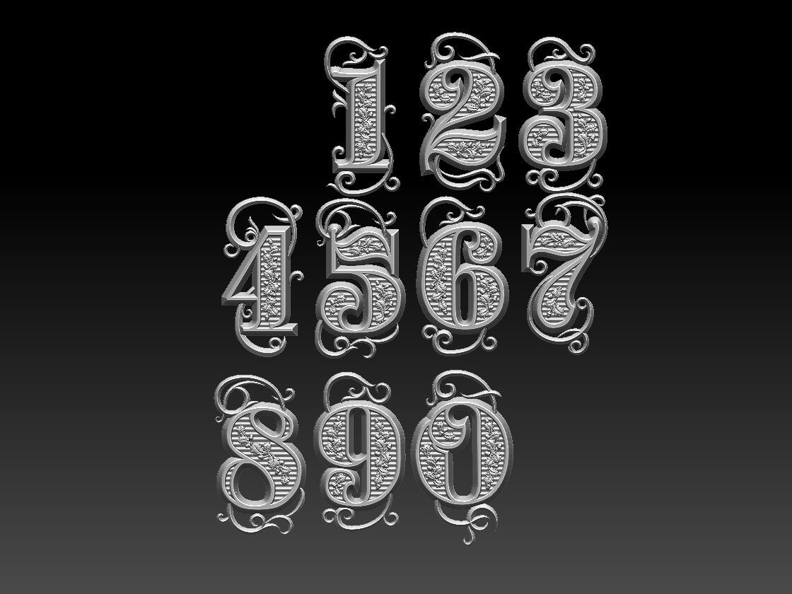 Numbers - 3D Print Model by Explorer