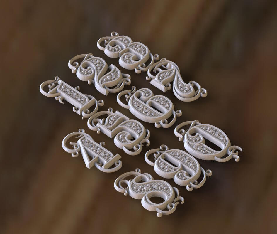 Numbers - 3D Print Model by Explorer