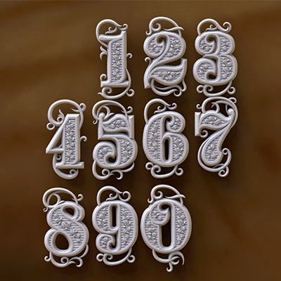 Numbers - 3D Print Model by Explorer