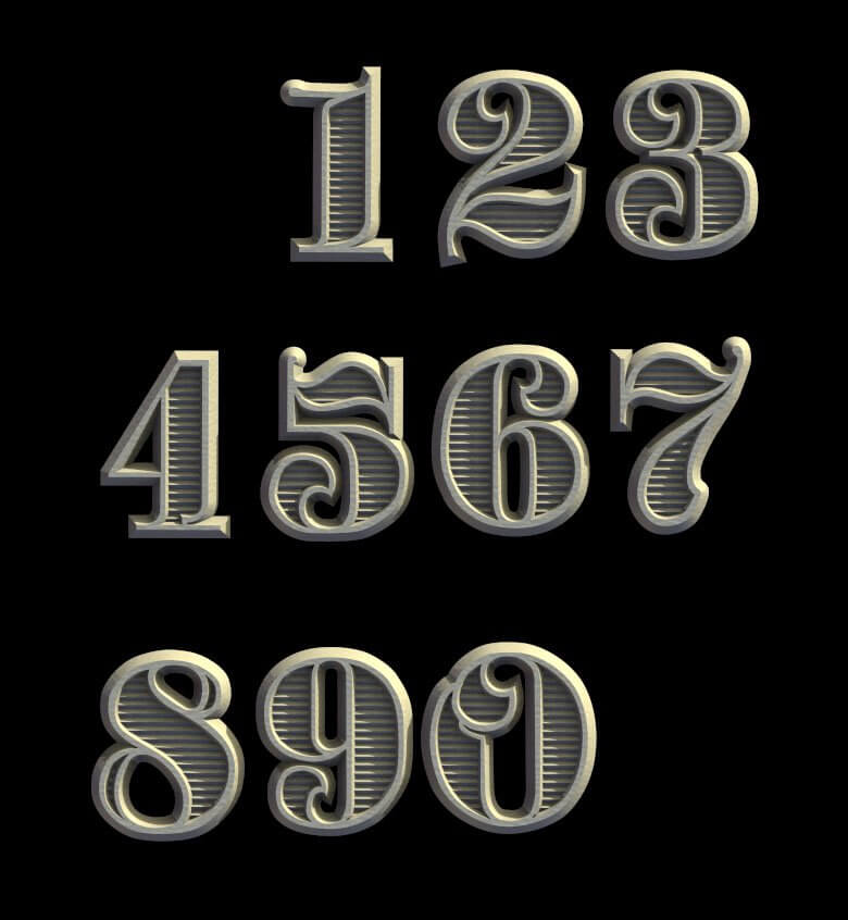 Numbers - 3D Model by Explorer