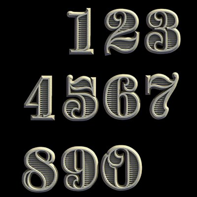 Numbers - 3D Model by Explorer